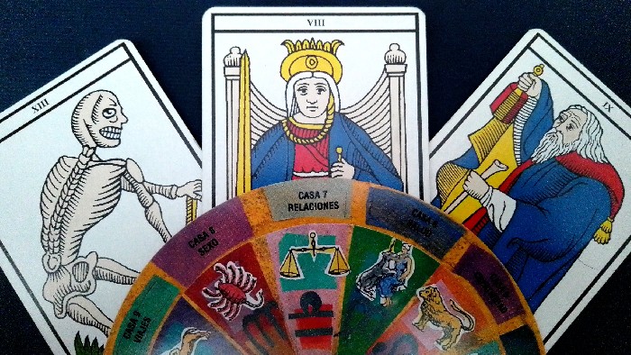 Tarot and astrology (I). Major arcana, zodiac, planets and elements.